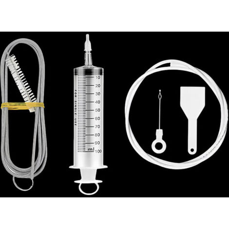 Refrigerator cleaning kit, draining and unclogging tool with hose ...
