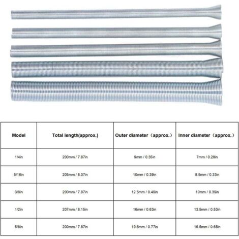 Spring pipe bending tool, professional industrial stainless steel ...