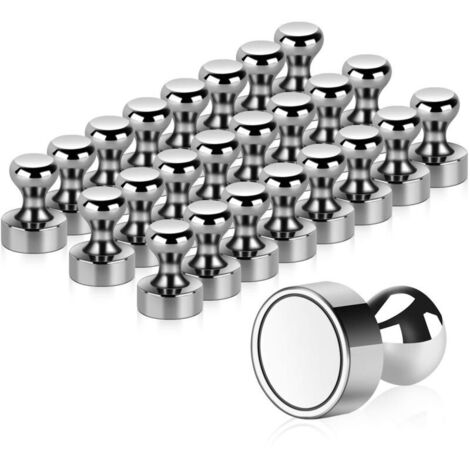 Magnets, 24PCS Metal Magnets, Powerful Magnets 12x16mm - Stainless ...