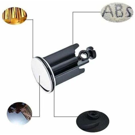 (2 pieces) Universal 40mm sink plug, drain plug, with rubber seal ...