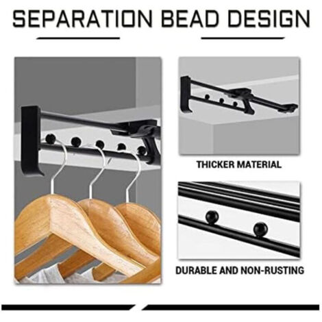 Sliding Clothes Rail, Sliding Wardrobe Rail, Length 353 mm Sliding ...