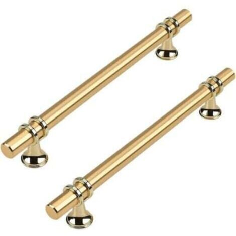 Set of 6 furniture handles, kitchen handle, gold handle - gold kitchen ...