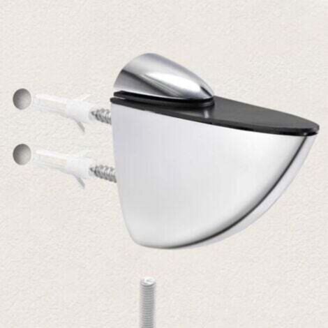 2x 65mm Adjustable Pelican-Type Wall Shelf Brackets, Silver Chrome ...