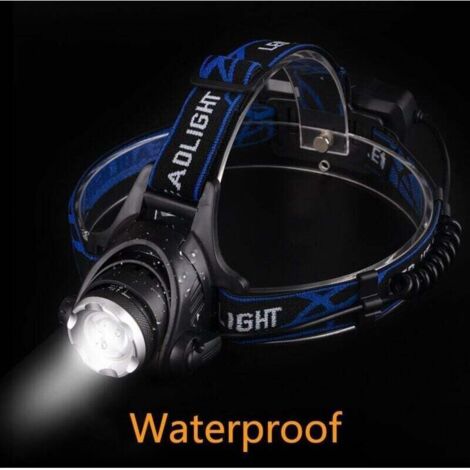 Powerful Rechargeable LED Headlamp, Adjustable Headlight with 3 Modes ...