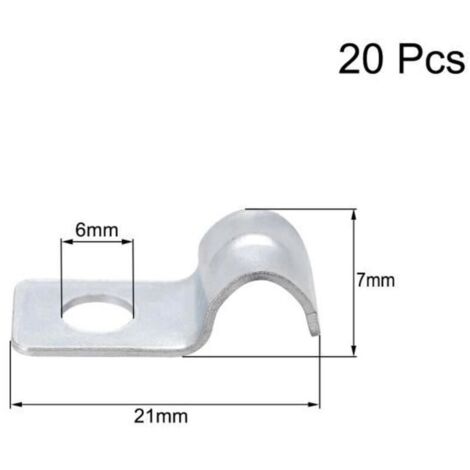 20 Pcs Fasteners for Securing Rigid Fencing Tubes, Strap Clamps, Zinc ...