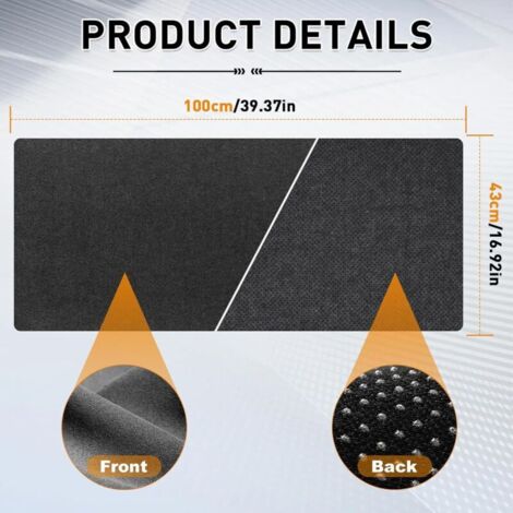 Felt desk mat - 100 x 50 cm - Large mouse pad - Non-slip - For office ...