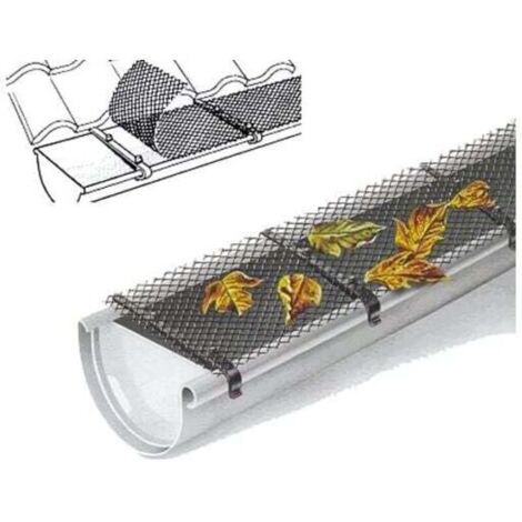 Black polypropylene gutter guard / 6m x 0.16m + fixings. Protect your ...