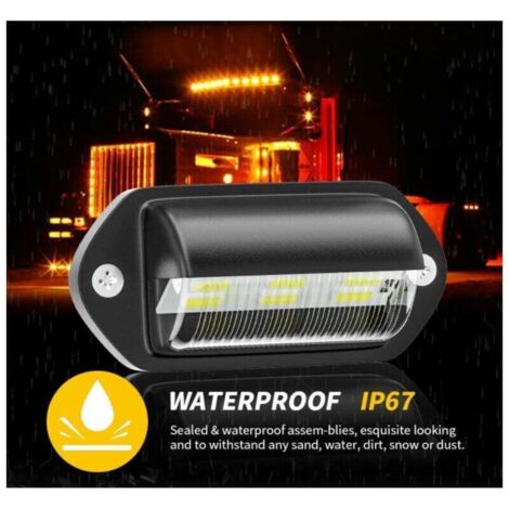 2PCS Waterproof LED License Plate Lights, 6 SMD LED Rear License Plate ...