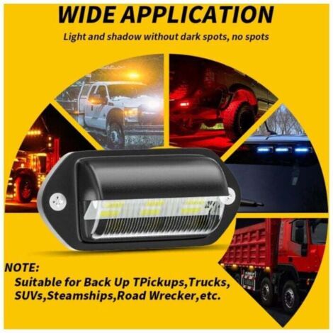 2PCS Waterproof LED License Plate Lights, 6 SMD LED Rear License Plate ...