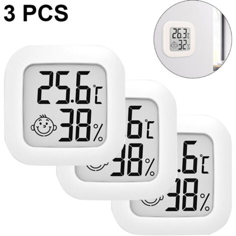 Set of 3 indoor thermometers, digital hygrometer, ambient thermometer ...