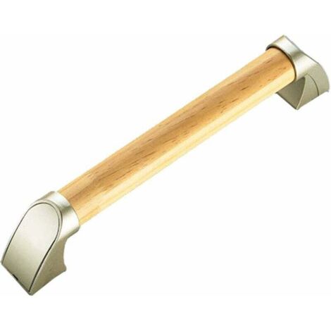 Wooden grab bar for bathroom, showers, disabled people (wood color, 30 cm),
