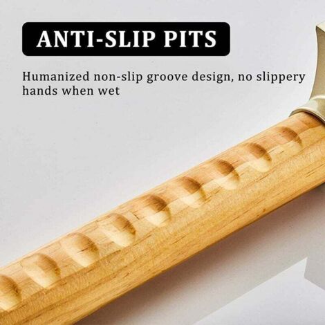 Wooden grab bar for bathroom, showers, disabled people (wood color, 30 cm),