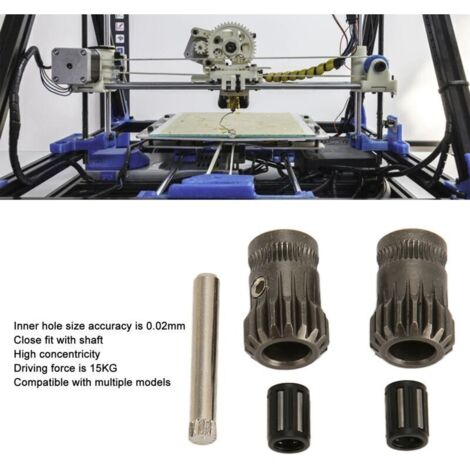 3D printer extruder gear, made of hardened steel, Nano RNC coating ...