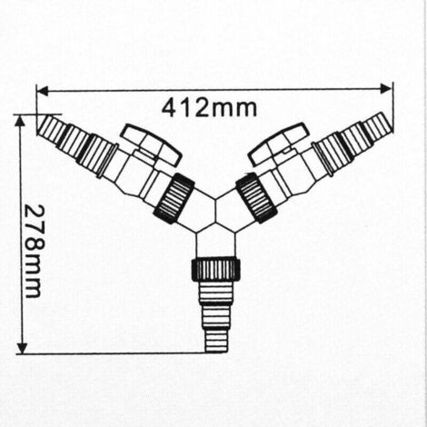 Y-Shaped Water Distributor for Pond Pump Cst-02F 25/32/38mm (1"/1 1/4 ...