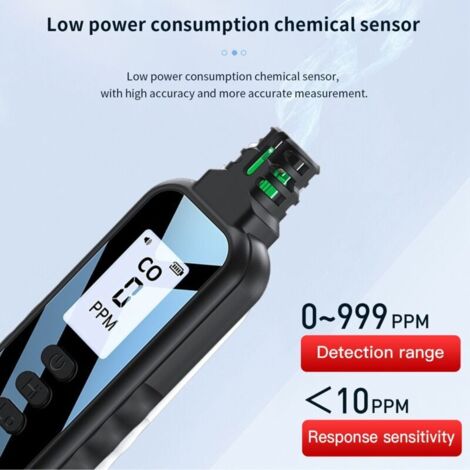 High-sensitivity gas detector with backlit LCD screen, portable gas ...