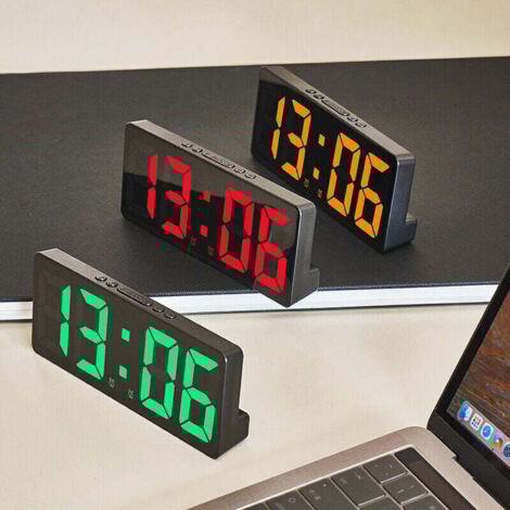 Large Smart Digital Wall Clock with APP Control for Time/Date/Sound ...