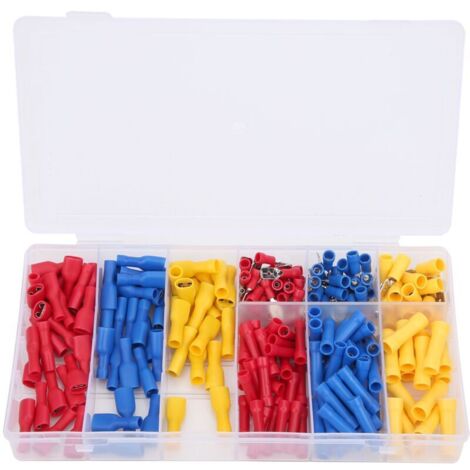 222-Piece Electrical Wire Connector Assortment of Insulated Crimp ...