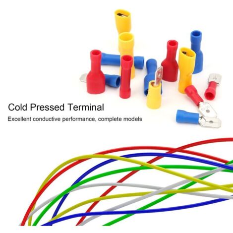 222-Piece Electrical Wire Connector Assortment of Insulated Crimp ...