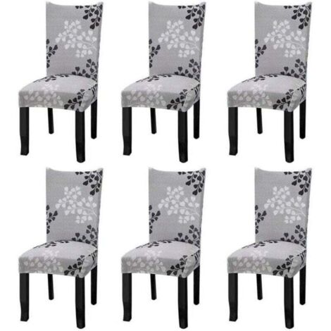 Universal stretch chair covers, set of 6, chair covers for dining room ...