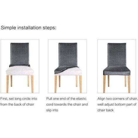 Universal stretch chair covers, set of 6, chair covers for dining room ...