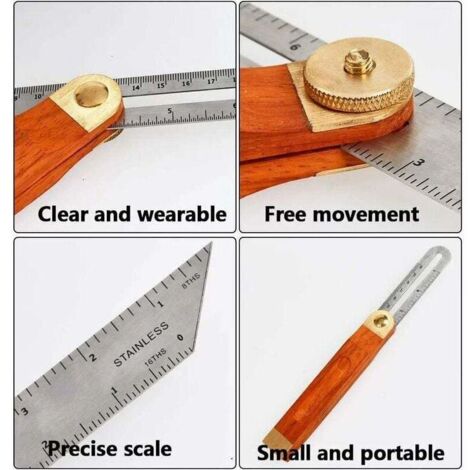 Sliding bevel, Sliding T-bevel, Carpenter's angle, 318 mm double-sided ...