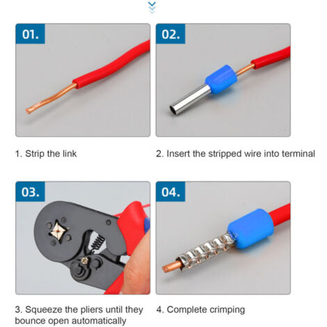 1000 Pcs Insulated Crimp Terminals for Electrical Pins 20 AWG Cord End ...