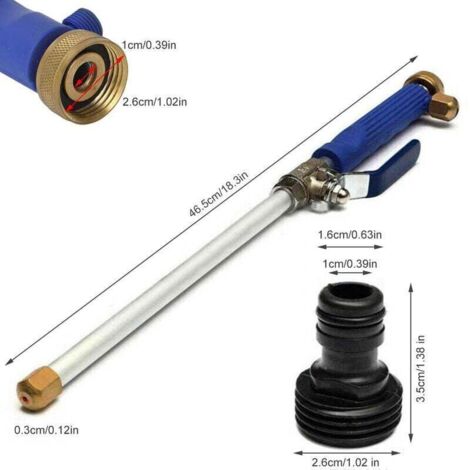 Watering gun, high-pressure water lance, water jet for garden hose, of