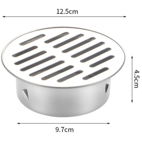 Round stainless steel floor drain with anti-blocking gutter sleeve for ...