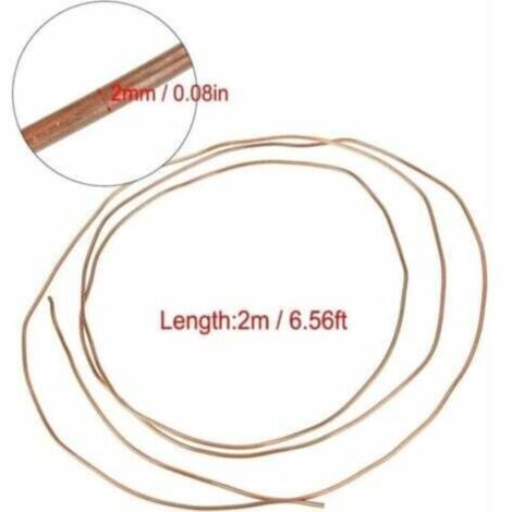 Copper Tube, Round Copper Flexible Tube, 2M OD 2mm x ID 1mm for ...