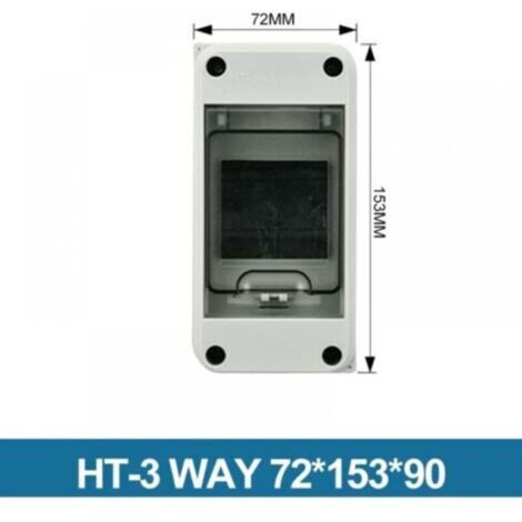 IP65 Outdoor Waterproof Electrical Enclosure, 3 Modules, ABS Plastic ...