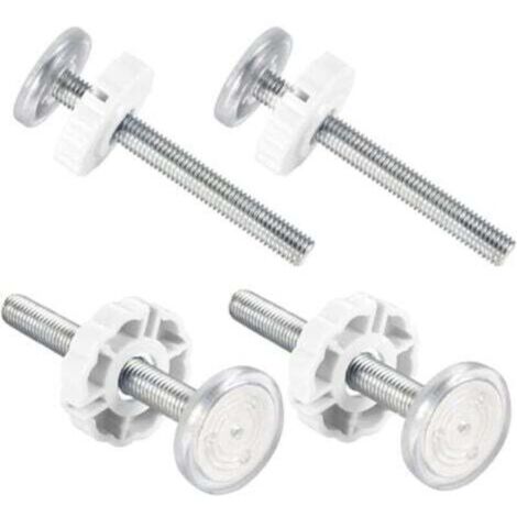 White, Child Safety Gate 4 pcs M10 Threaded Rod for Baby or Pet Gate ...