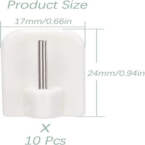 10x Self-Adhesive Curtain Hooks for Curtain Rods - Adhesive Window ...