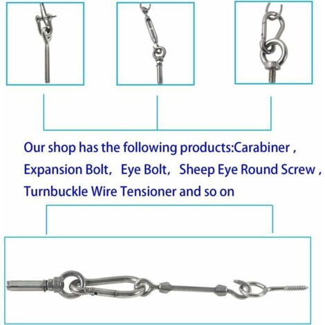 M4X10 304 Stainless Steel Male Thread Eye Lifting Ring Eye Bolt Eye Bolt Machinery Shoulder 10 PCS