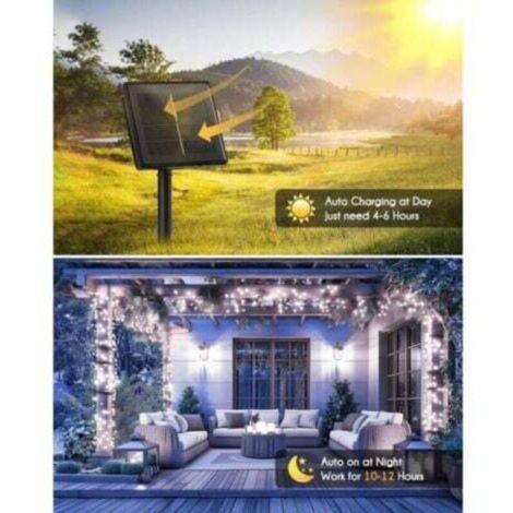 Solar string lights, decorative outdoor lights in the shape of ...