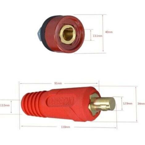 TIG welding cable panel connector-plug and socket Dinse Dinze quick ...
