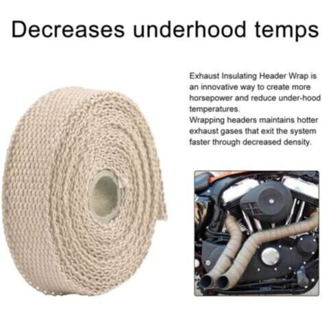 Titanium alloy insulating tape 5m x 2.5cm, for exhaust pipe, exhaust ...