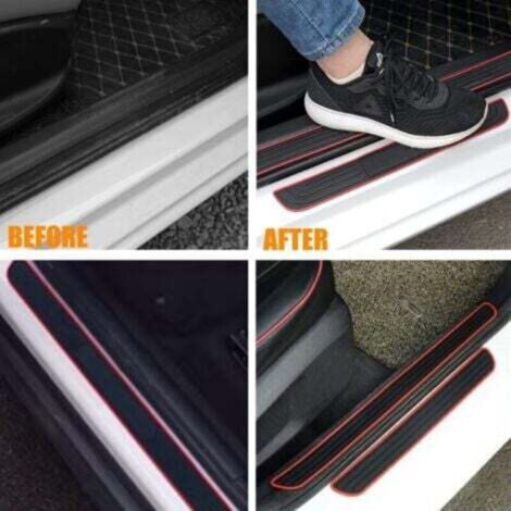 PCS Car Door Sill Bars Threshold Plate Protectors Car Sticker Adhesive ...