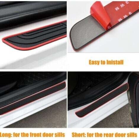 PCS Car Door Sill Bars Threshold Plate Protectors Car Sticker Adhesive ...