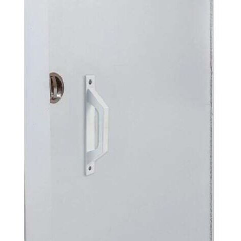 (White) White aluminum right-hand handle, 2 pieces, suitable for ...