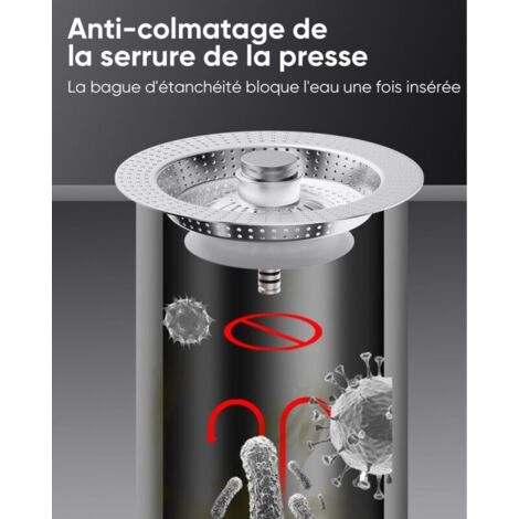 Kitchen sink stopper and drain plug, 3-in-1 stainless steel drain ...