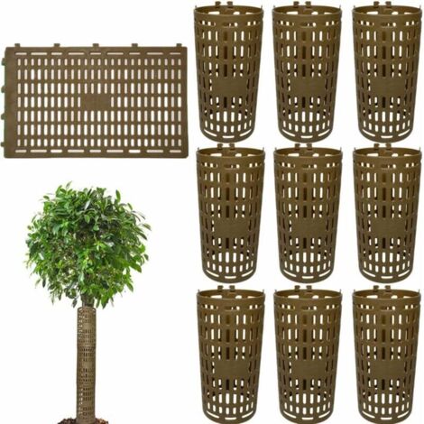 Set of 10 Adjustable Plastic Tree Trunk Protectors for Plants, Tree ...