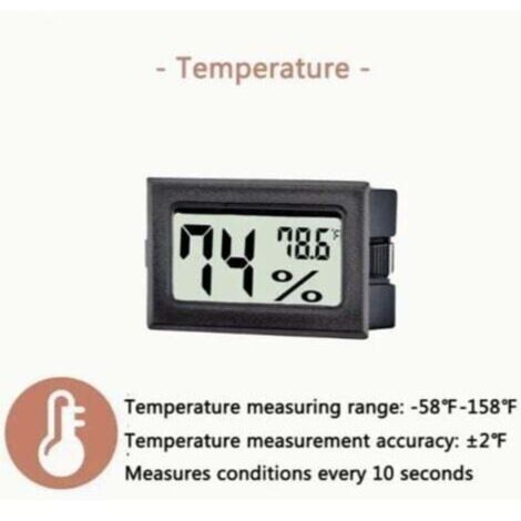 Mini white digital thermometer and hygrometer for monitoring indoor ...