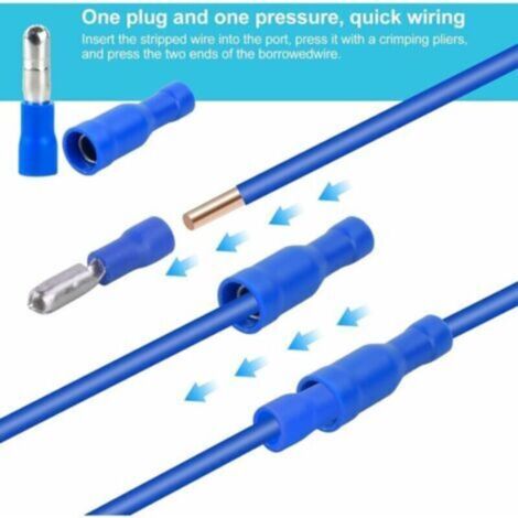 100 Pieces Electrical Crimp Terminals, Round Electrical Crimp Terminals ...