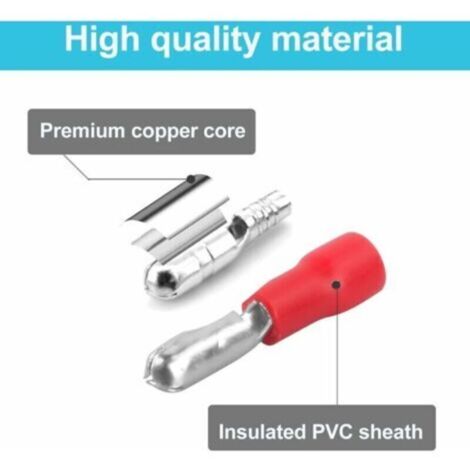 100 Pieces Electrical Crimp Terminals, Round Electrical Crimp Terminals ...