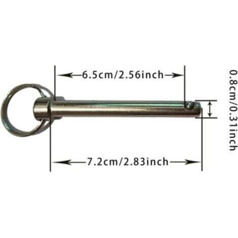 10pcs Quick Release Pins 8mm Locking Pin with Spring Ball End Locking ...