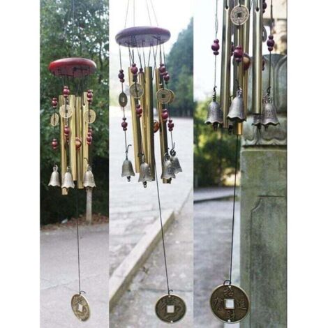 Wind chime, 4 pipes, 5 bells, wind chime-