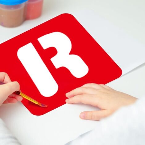 26-piece letter stencil set, reusable art alphabet stencils for wood ...