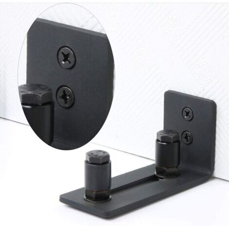 Sliding door roller guide - With 2 rollers - For sliding doors - Black