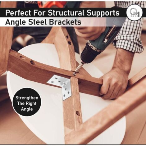 20 x Assembly Brackets (32 x 32 x 38 x 1.5) Right Angle Fixing Brackets ...