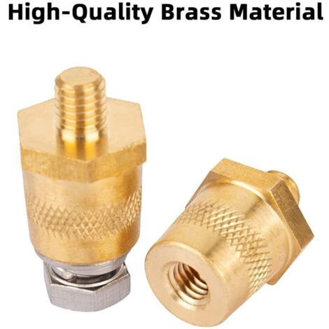 Pair of Brass Battery Post Adapters - Set of 2 M8 Battery Terminal ...